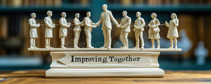 Improving Together Concept with 3D Human Figures Supporting a Seesaw ...