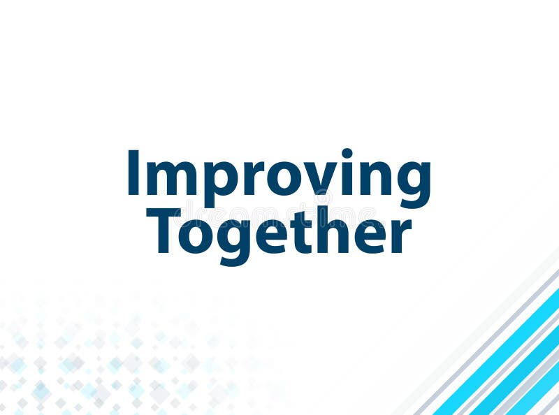 Improving Together Modern Flat Design Blue Abstract Background Stock ...
