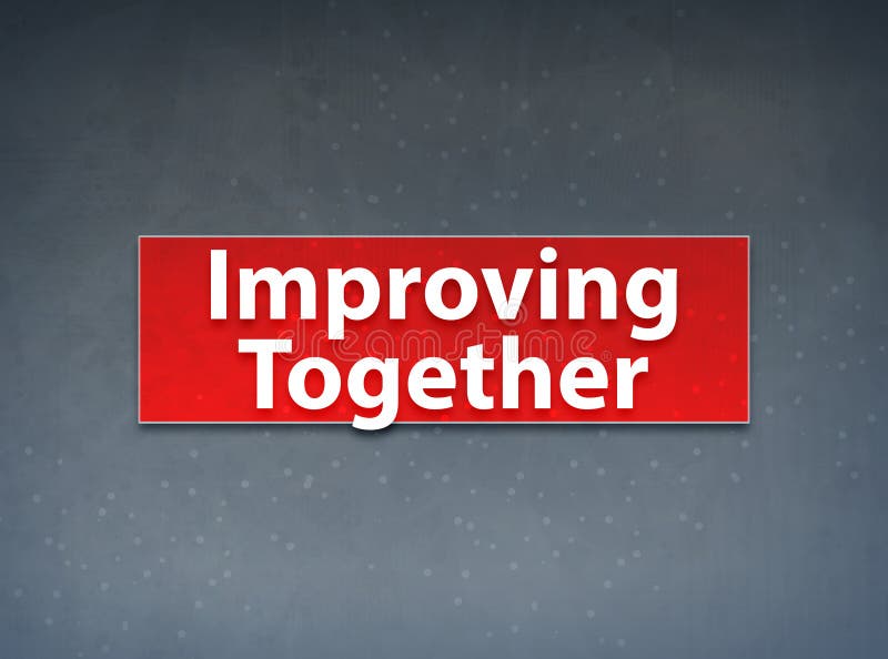 Improving Together Red Banner Abstract Background Stock Illustration ...