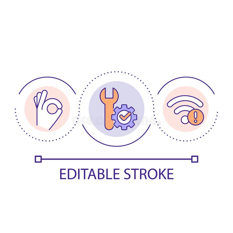 Improving Wireless Network Loop Concept Icon Stock Illustration ...