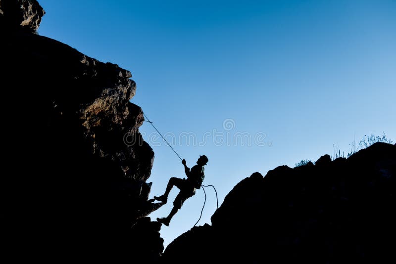 Improvise Simple Climbing & Success Stock Image - Image of silhouette ...