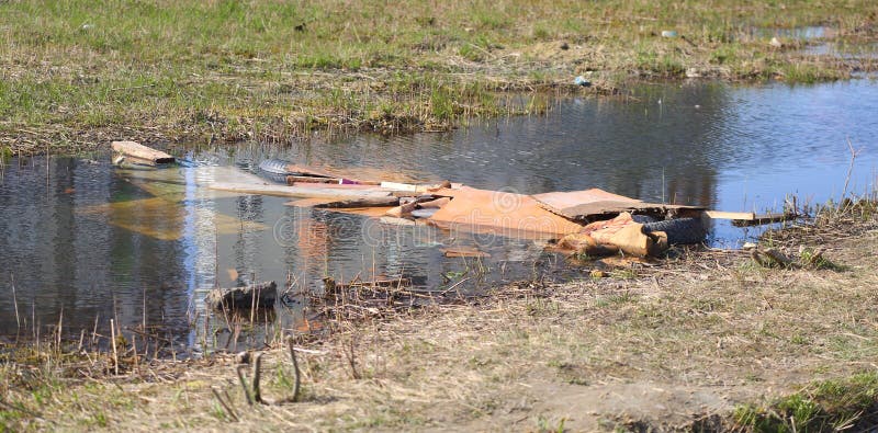 The Narrow River is Surrounded by Green Banks Stock Photo - Image of ...