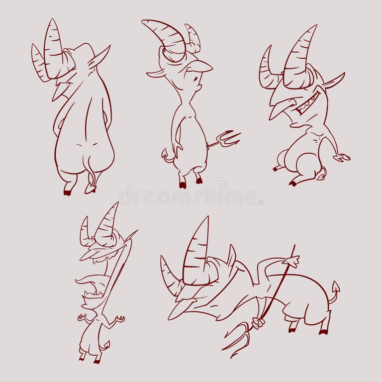 Demons Outline Stock Illustrations – 51 Demons Outline Stock ...