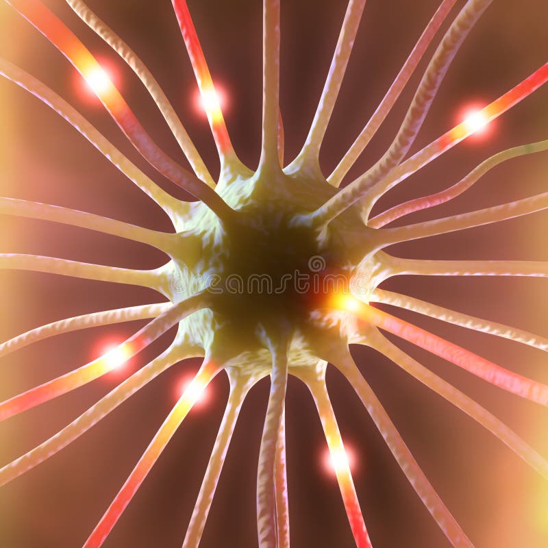 Impulsion De Cellule Nerveuse Illustration Stock - Illustration du idée ...