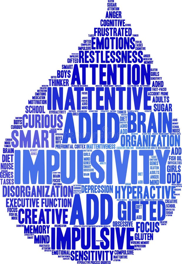 Impulsivity Word Cloud stock illustration. Illustration of genes ...