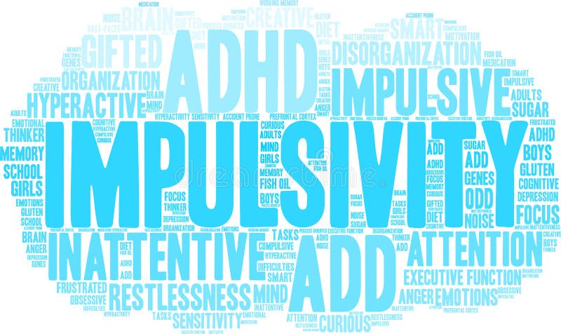 Impulsivity Word Cloud stock illustration. Illustration of anger ...