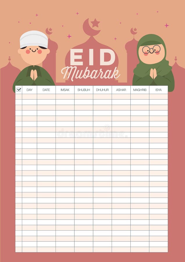 Imsakiyah Ramadan Schedule Background Template. Muslim Fasting Moon ...