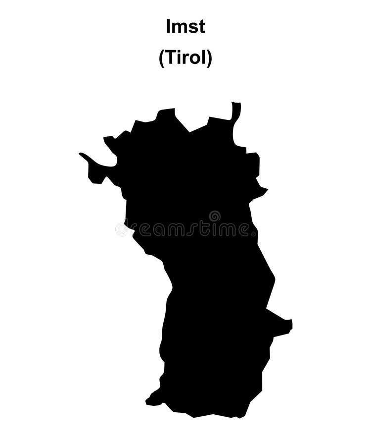 Imst outline map stock vector. Illustration of contour - 371626908