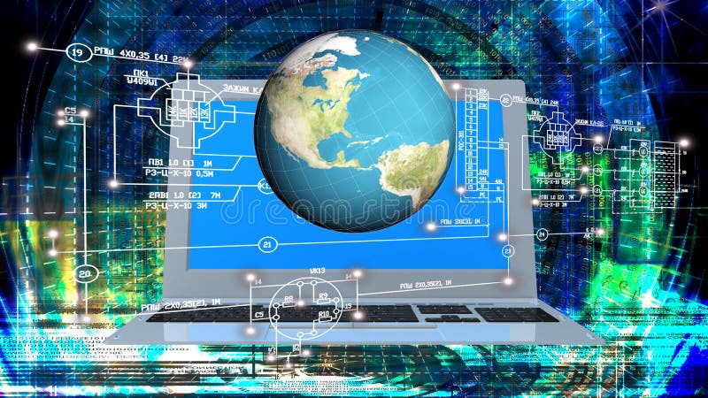 Informatyka ilustracji. Ilustracja złożonej z sieć, biznes - 26325057
