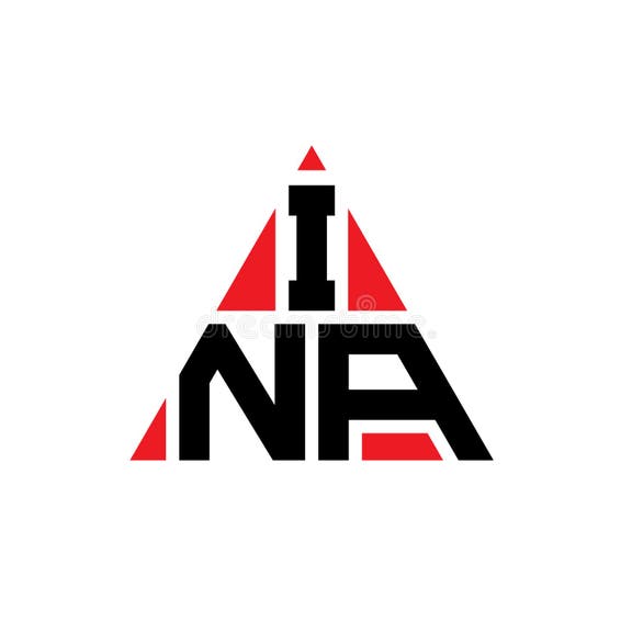 INA Triangle Letter Logo Design with Triangle Shape. INA Triangle Logo ...