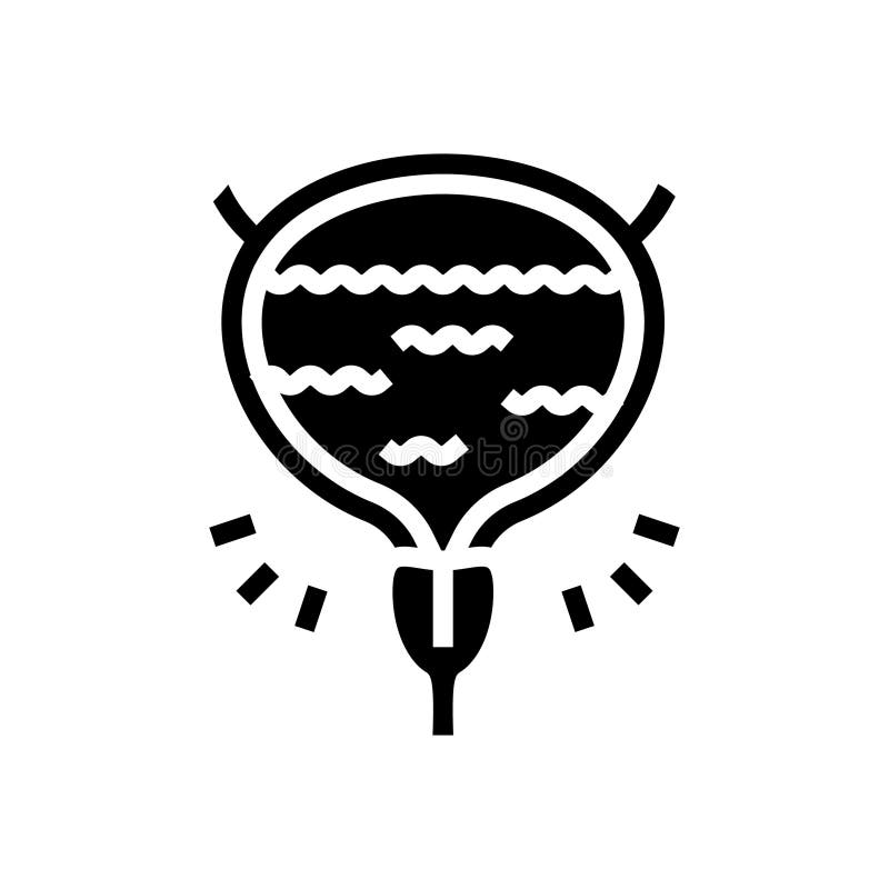 Inability Control Bladder Disease Symptom Glyph Icon Vector ...