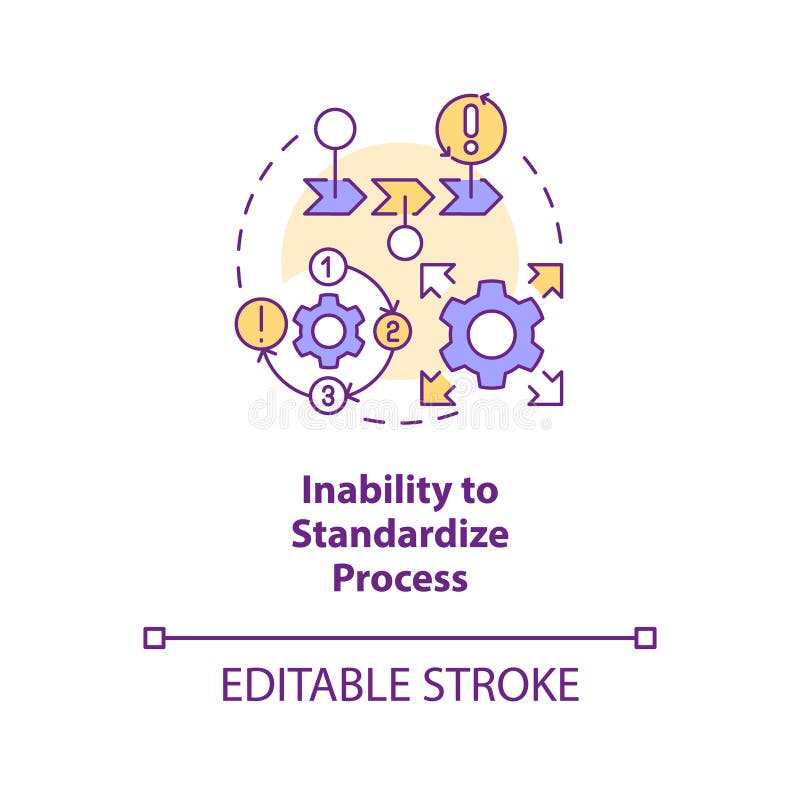 Inability To Standardize Process Concept Icon Stock Vector ...