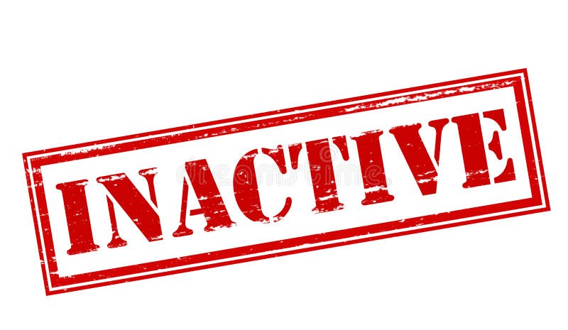 Grunge Rouge Mot Inactif Tampon Ovale Sur Fond Blanc Illustration de ...