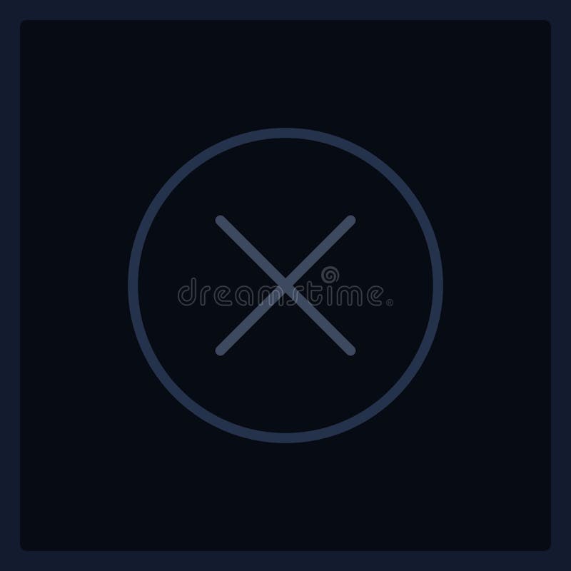 Inactive Cancel Button Ui Element Template Stock Vector Illustration