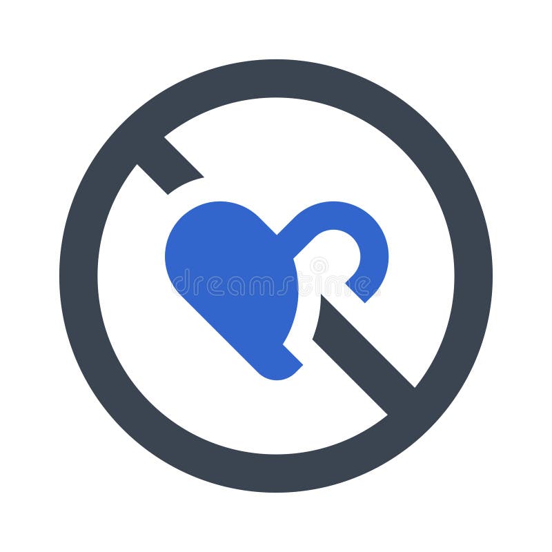 Inactive love Icon stock vector. Illustration of inactive - 321219137