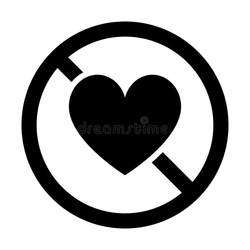 Inactive love Icon stock vector. Illustration of romance - 330671964