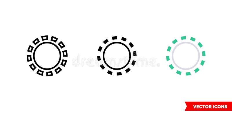 Inactive State Icon of 3 Types. Isolated Vector Sign Symbol. Stock ...