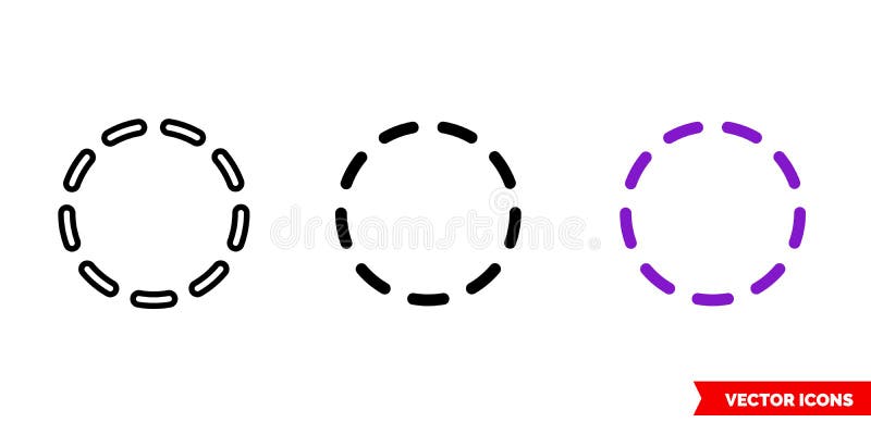 Inactive State Icon of 3 Types Color, Black and White, Outline ...