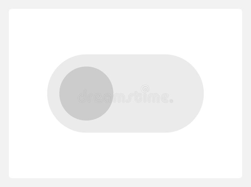 Inactive Toggle Button Ui Element Template Stock Vector Illustration Of Website Editable