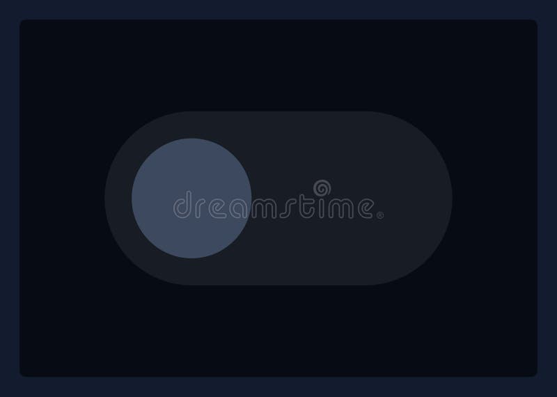 Inactive Toggle Button Ui Element Template Stock Vector Illustration