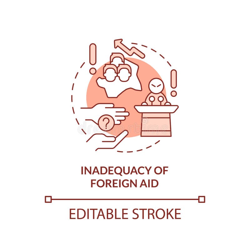 Inadequacy of Foreign Aid Terracotta Concept Icon Stock Vector ... Inadequacy of Foreign Aid Terracotta Concept Icon Stock Vector ...