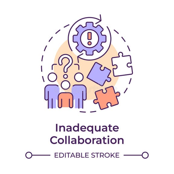 Inadequate Collaboration Multi Color Concept Icon Stock Vector ...