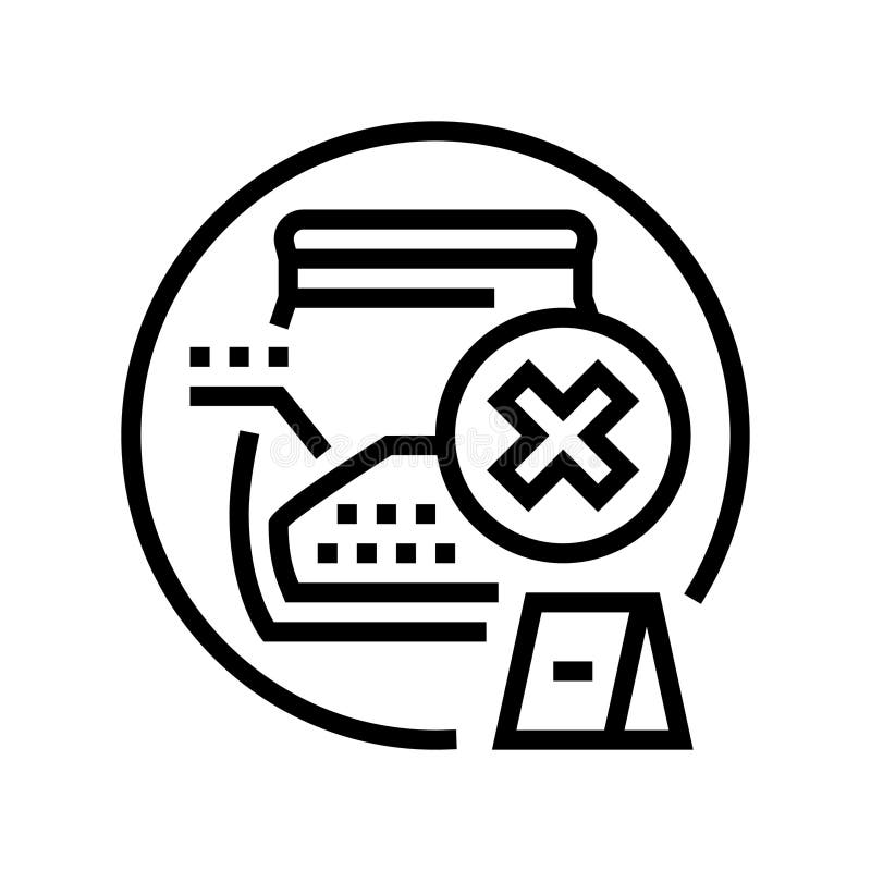 Inadmissible Evidence Crime Line Icon Vector Illustration Stock Vector ...