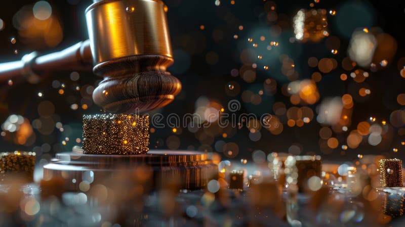 An Inanimate Gavel and Digital Blocks Engage in a Battle for Control ...