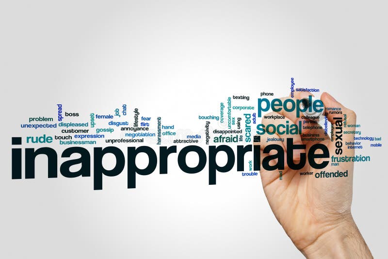 Inappropriate Word Cloud Concept Stock Image - Image of offended ...