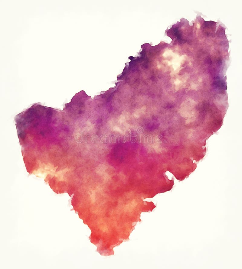 Village Watercolor Painting Stock Illustration - Illustration of tree ...