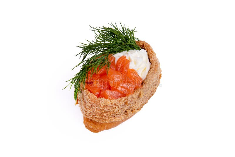 Inari Salmon Sushi Japanese Food Made from Rice Wrapped by Fried Tofu ...