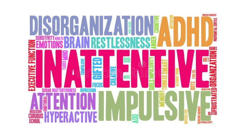 Inattentive Animated Word Cloud Stock Footage - Video of education ...