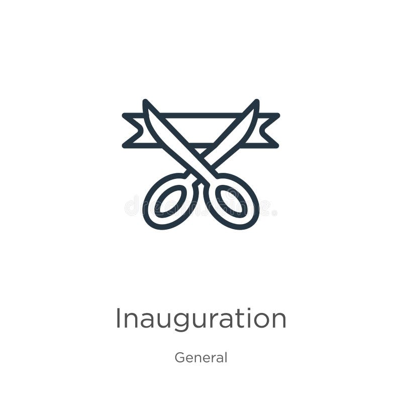 Inauguration Icon. Thin Linear Inauguration Outline Icon Isolated On ...