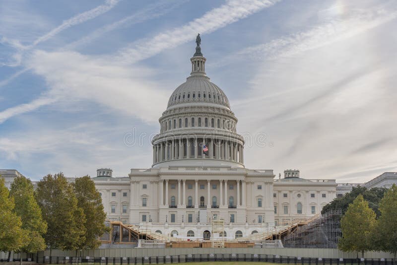 Inauguration Stage Being Built at the US Capitol Building Stock Photo ...