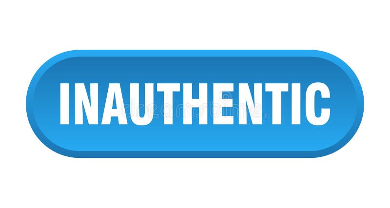 Inauthentic button stock vector. Illustration of authentic - 196837980