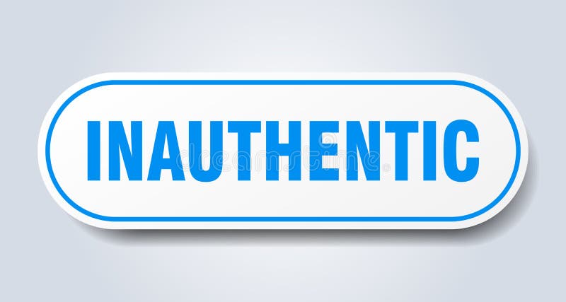 Inauthentic sticker. stock vector. Illustration of stamp - 197154518