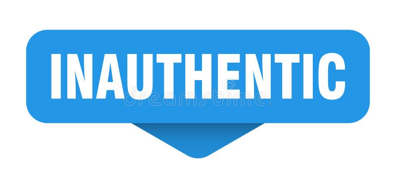 Inauthentic Sticker. Inauthentic Sign on Transparent Background Stock ...