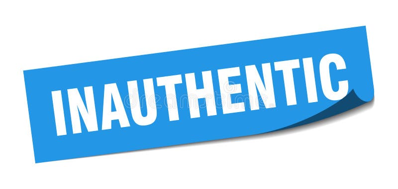 Inauthentic Sticker. Inauthentic Square Sign Stock Vector ...