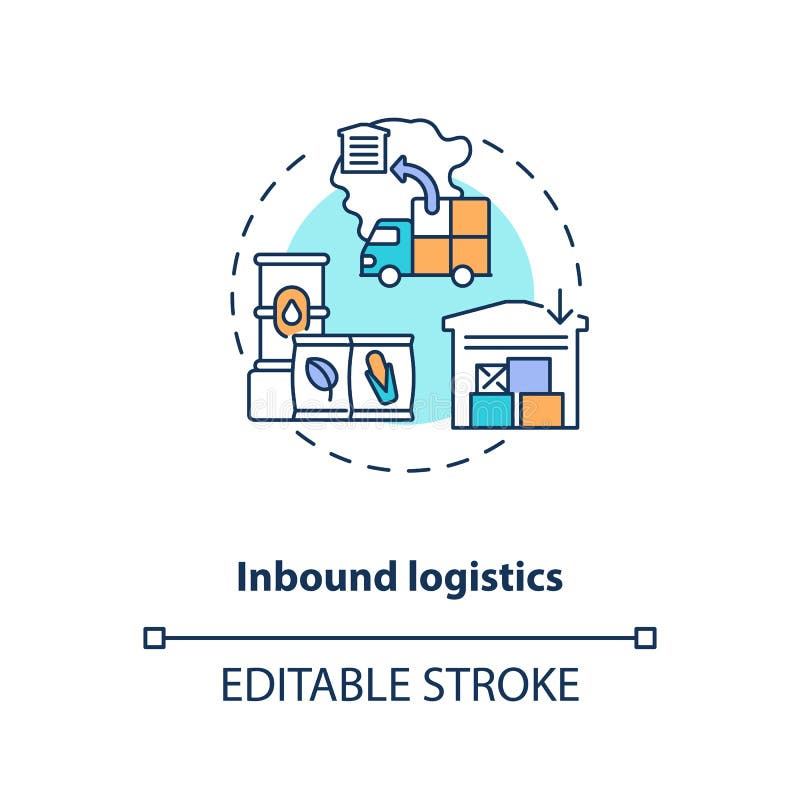 Inbound Logistics Concept Icon. Stock Vector - Illustration of increase ...