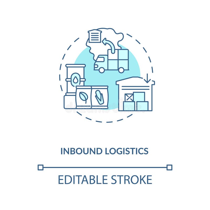 Inbound Logistics Concept Icon Stock Vector - Illustration of vector ...