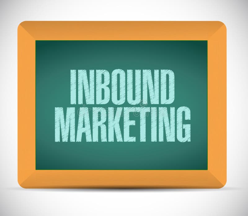 Inbound Marketing Board Sign Illustration Stock Illustration ...