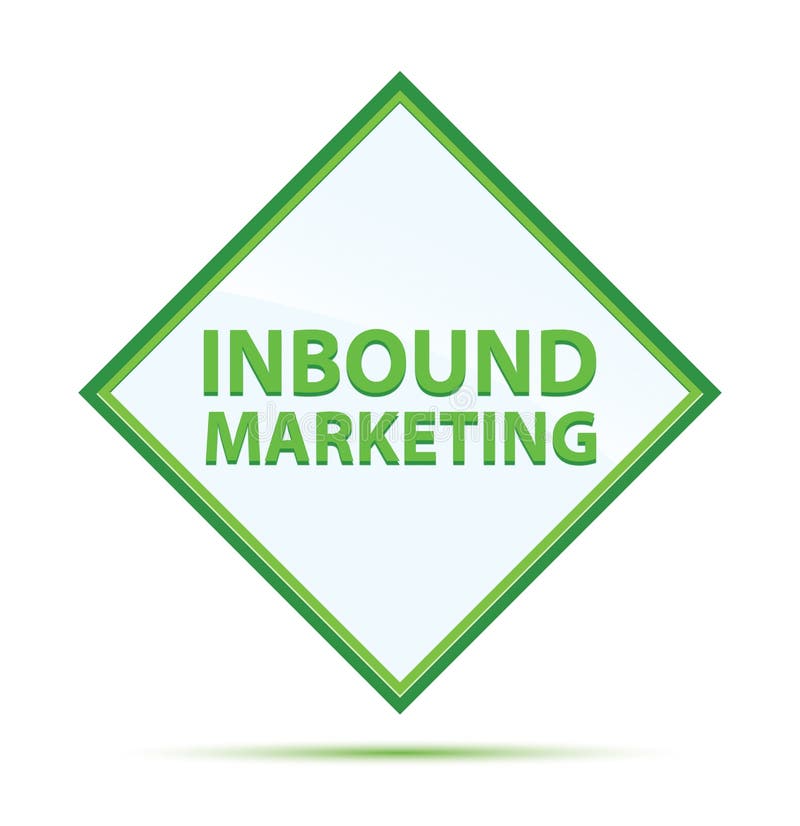 Inbound Marketing Modern Abstract Green Diamond Button Stock ...