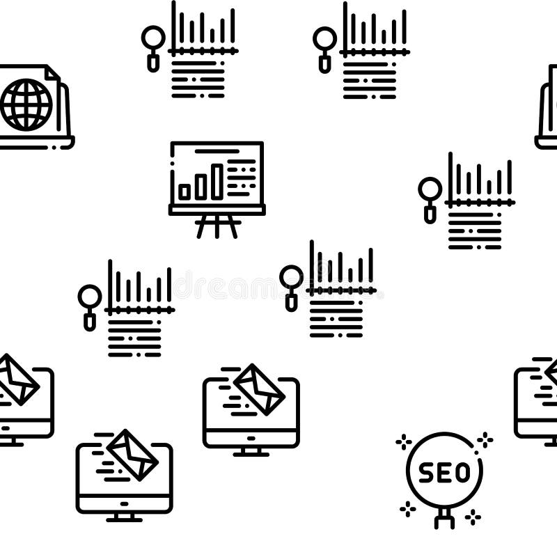 Inbound Marketing Seamless Pattern Vector Stock Vector - Illustration ...