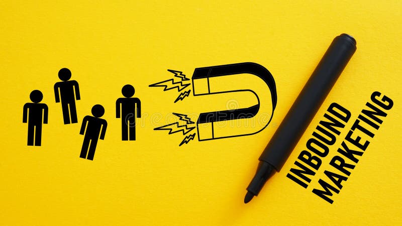 Inbound Marketing is Shown Using the Text and Picture of the Magnette ...