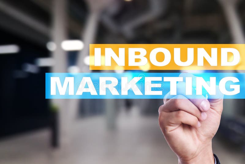 Inbound Marketing Text on Virtual Screen. Business and Technology ...