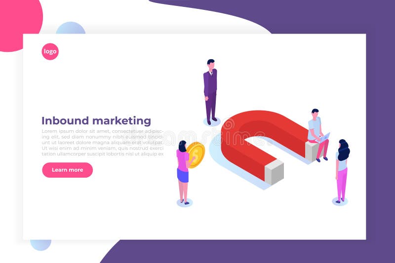 Inbound, Online or Permission Marketing, Sales Generation. Stock Vector ...