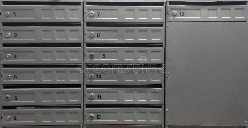 Inbox Apartment Buildings. Mail Stock Image - Image of metal, entrance ...