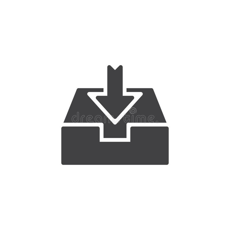 Inbox simple icon vector stock vector. Illustration of symbol - 97739073