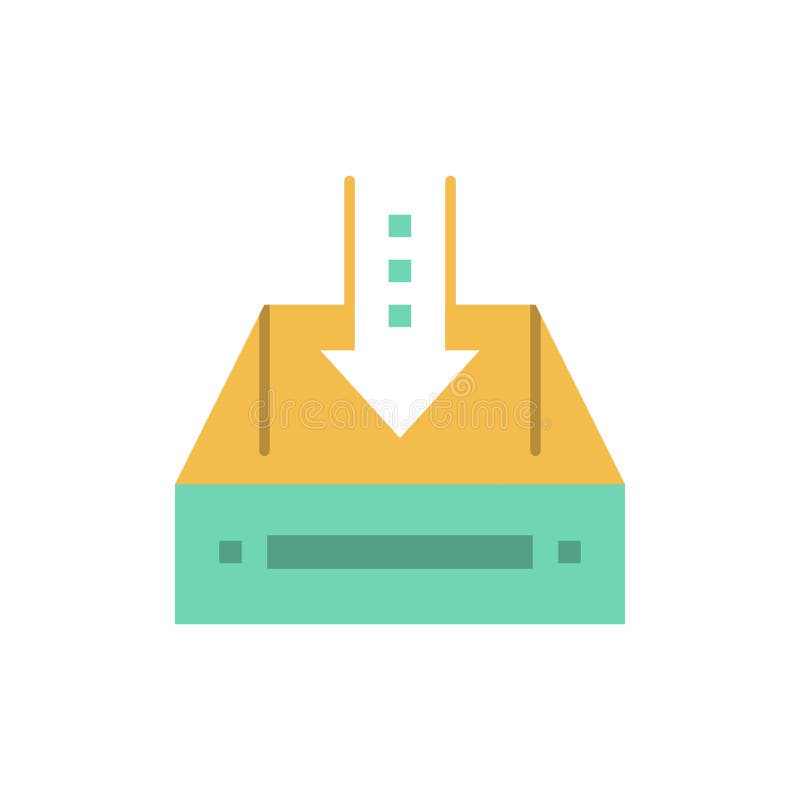 Inbox, Box, Cabinet, Document, Empty, Project, Bold and Thin Black Line ...