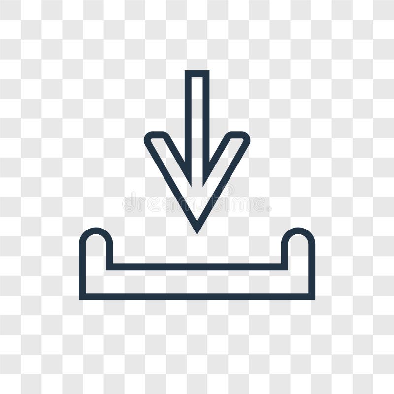 Inbox Concept Vector Linear Icon Isolated on Transparent Background ...